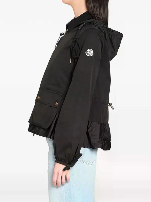 Moncler Removable Hood Flap Pocket Jacket - Black