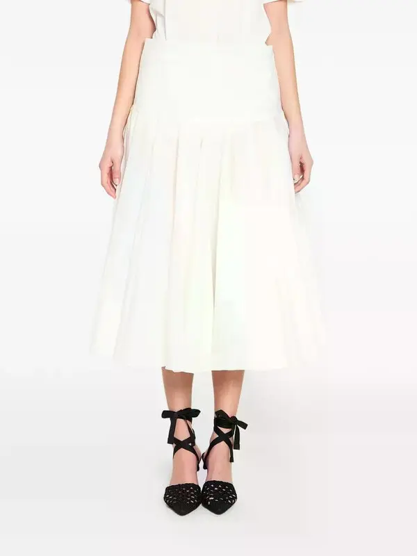 Jacquemus Draped Midi Skirt - White