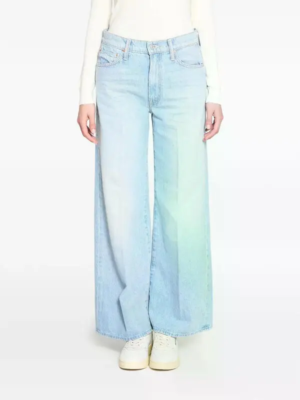 MOTHER Belt Loops Five Pockets Wide Leg Jeans