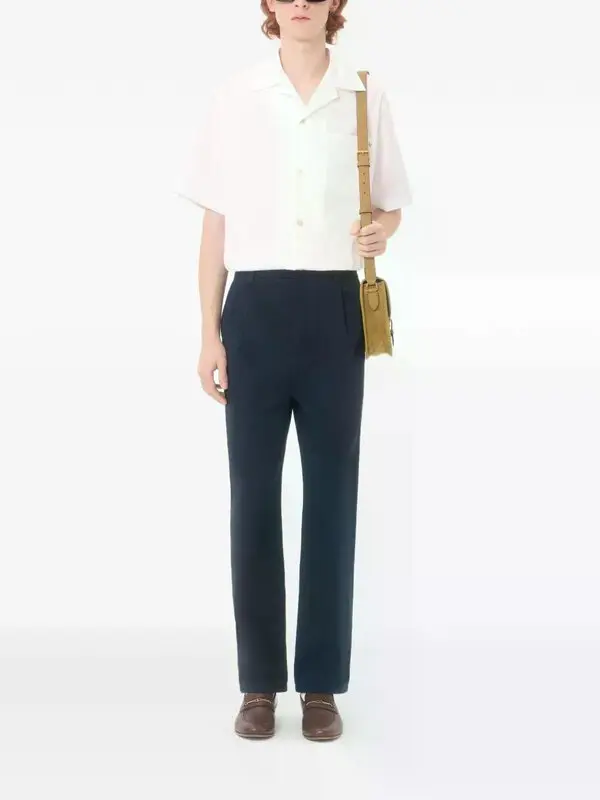 Valentino Garavani Bowling Shirt In Cotton Poplin With Vgold