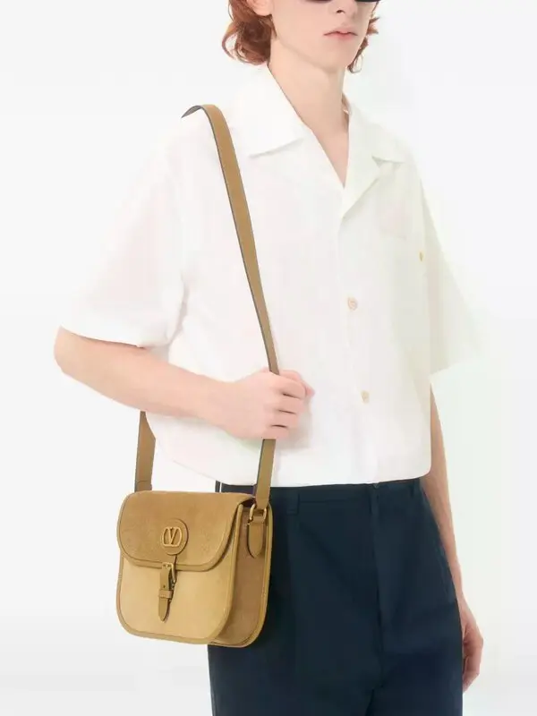 Valentino Garavani Bowling Shirt In Cotton Poplin With Vgold