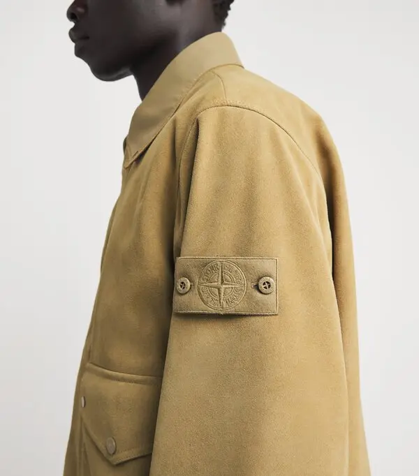 Stone Island Ghost Piece Split Leather Jacket