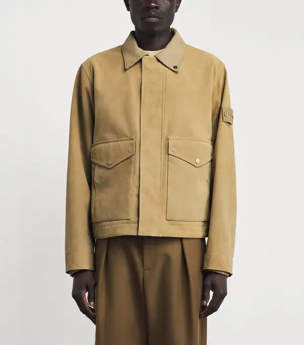 Stone Island Ghost Piece Split Leather Jacket