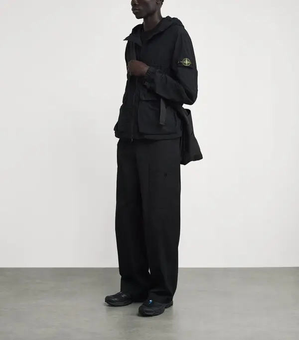 Stone Island Short Hooded Parka - Black