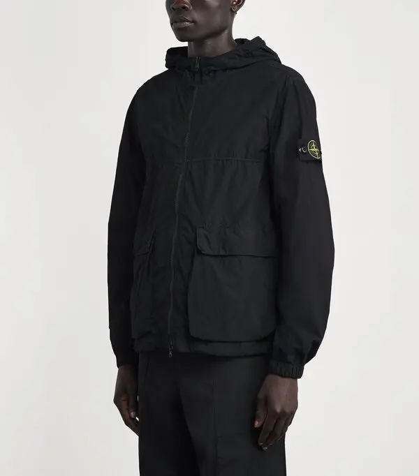 Stone Island Short Hooded Parka - Black