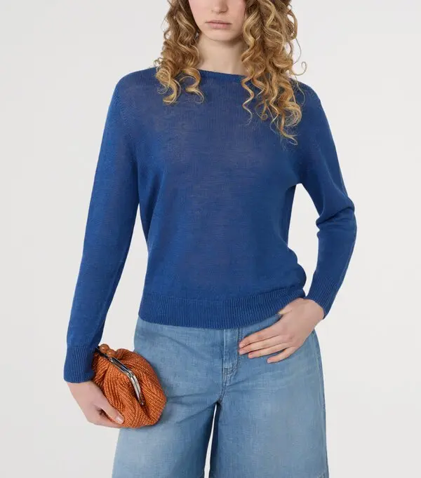 Max Mara Linen Crew Neck Sweater