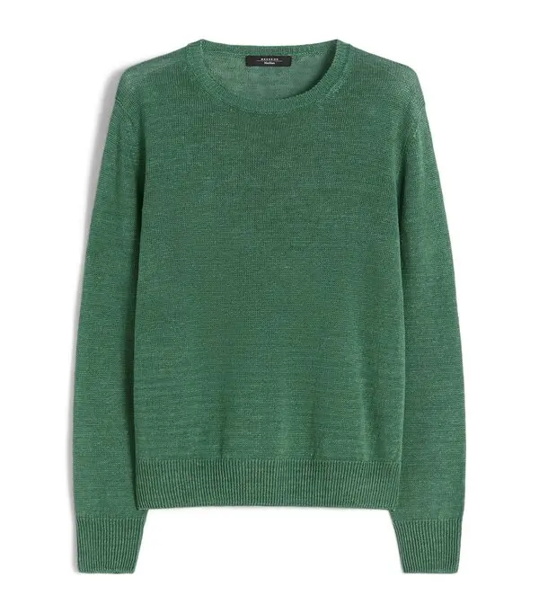 Max Mara Linen Crew Neck Sweater