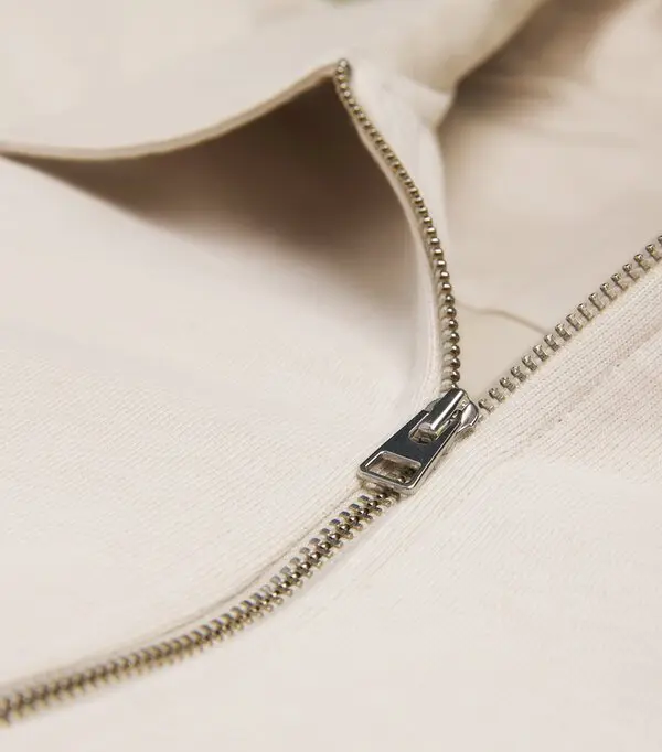 AGOLDE Cotton Darius Half-zip Polo Sweatshirt - Beige