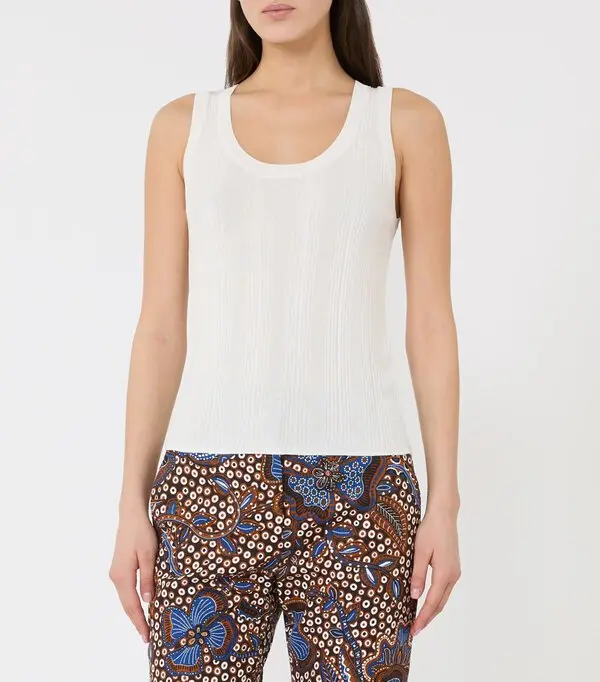 Max Mara Rib-knit Scoop Neck Tank Top