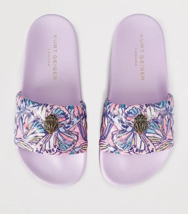 Kurt Geiger Meena Eagle Slides With Butterfly Print