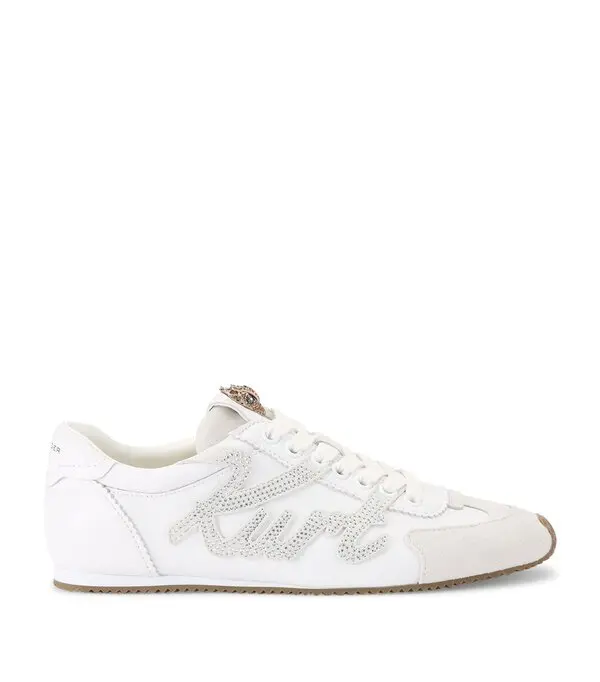Kurt Geiger Embellished Islington Low Top Sneakers - White