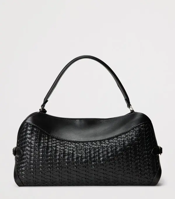 Ralph Lauren Braided Leather Shoulder Bag
