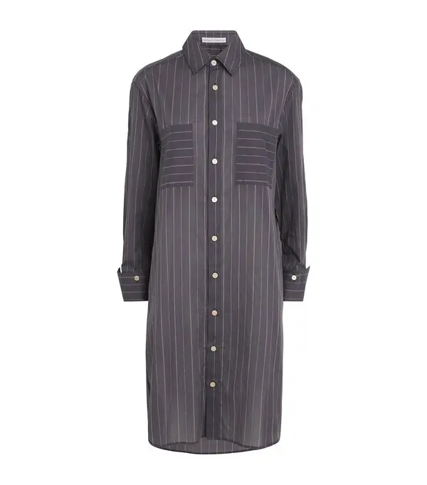 Palmer//harding Cotton Stripe Shirt Dress