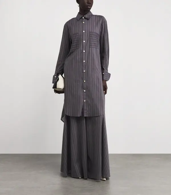 Palmer//harding Cotton Stripe Shirt Dress