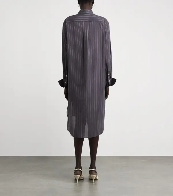 Palmer//harding Cotton Stripe Shirt Dress