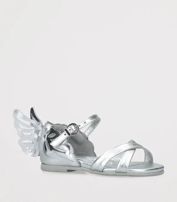 SOPHIA WEBSTER Heavenly Metallic Leather Sandals With Angel Wings