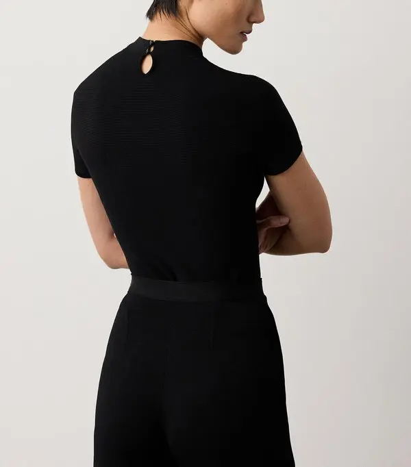 Ralph Lauren Ribbed Mock Neck Top