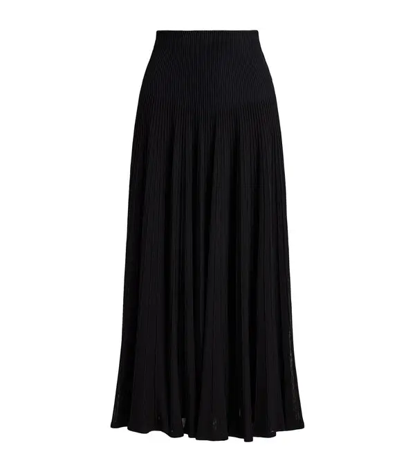Ralph Lauren Celia Knitted Midi Skirt - Black