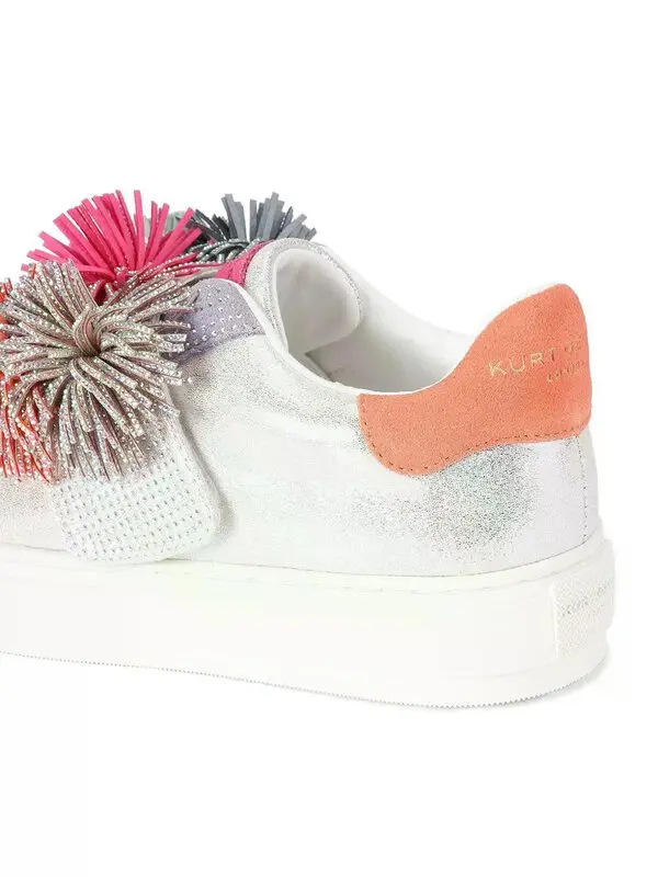 Kurt Geiger Laney Pom Pom Leather Sneakers