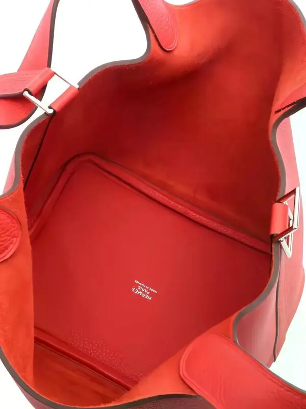 Hermès 2020 Picotin Lock Leather Handbag - Red
