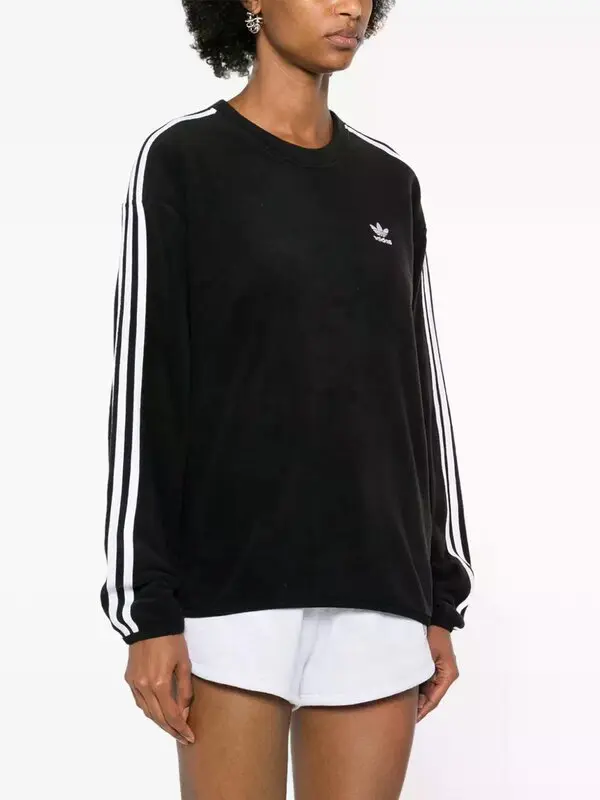 Adidas 3-stripes Polar Fleece Crew Neck Sweatshirt