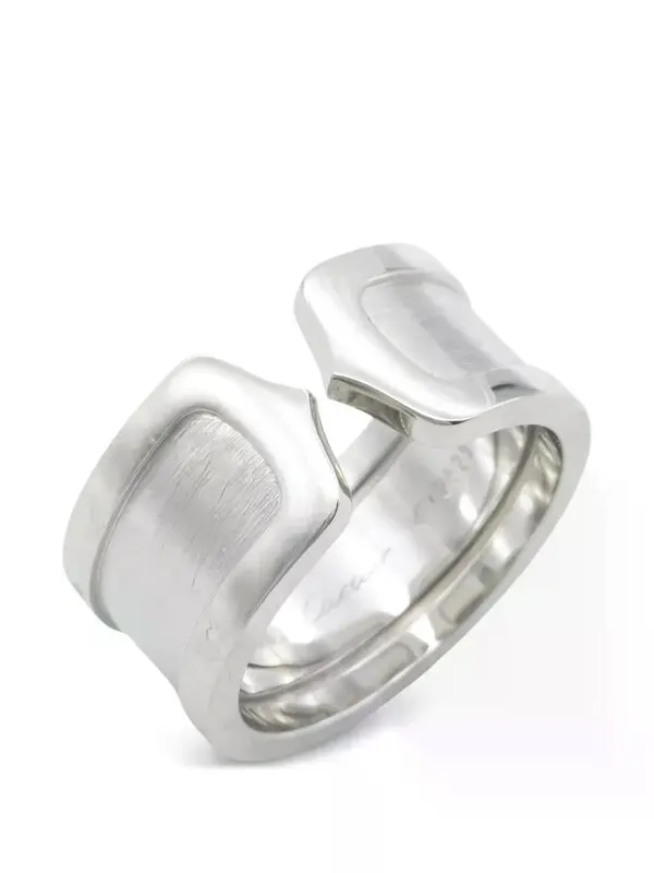 Cartier 18k White Gold C2 Ring - Silver