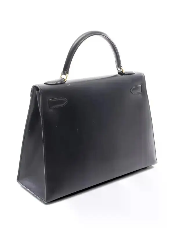 Hermès Kelly 32 Leather Tote Bag - Black