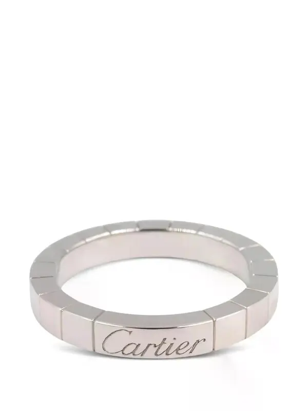 Cartier 18k White Gold Square Design Ring - Silver