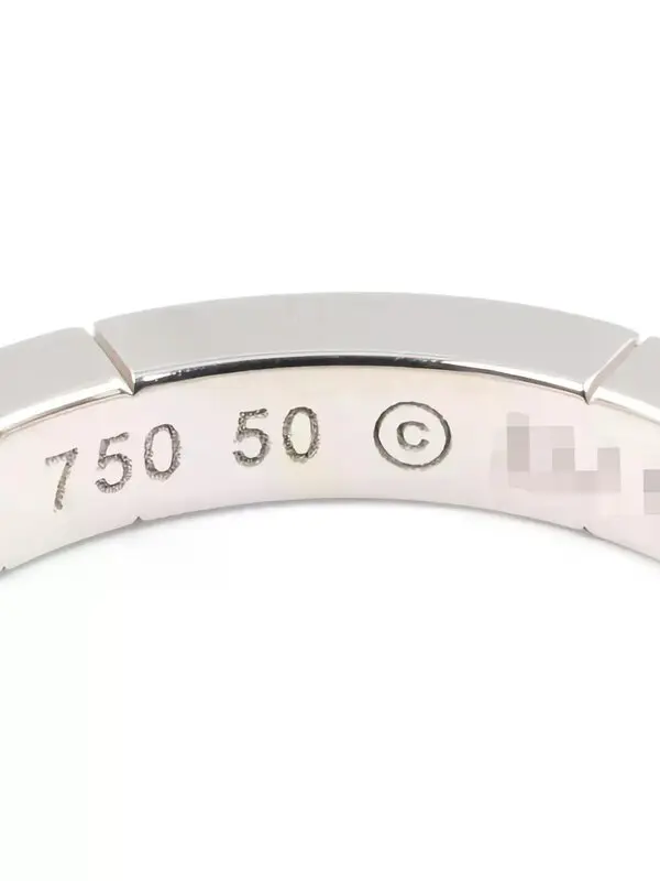 Cartier 18k White Gold Square Design Ring