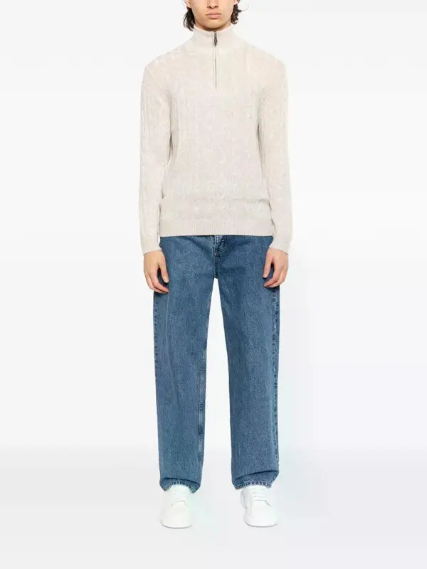 N.peal Albermarle Half Zip Sweater