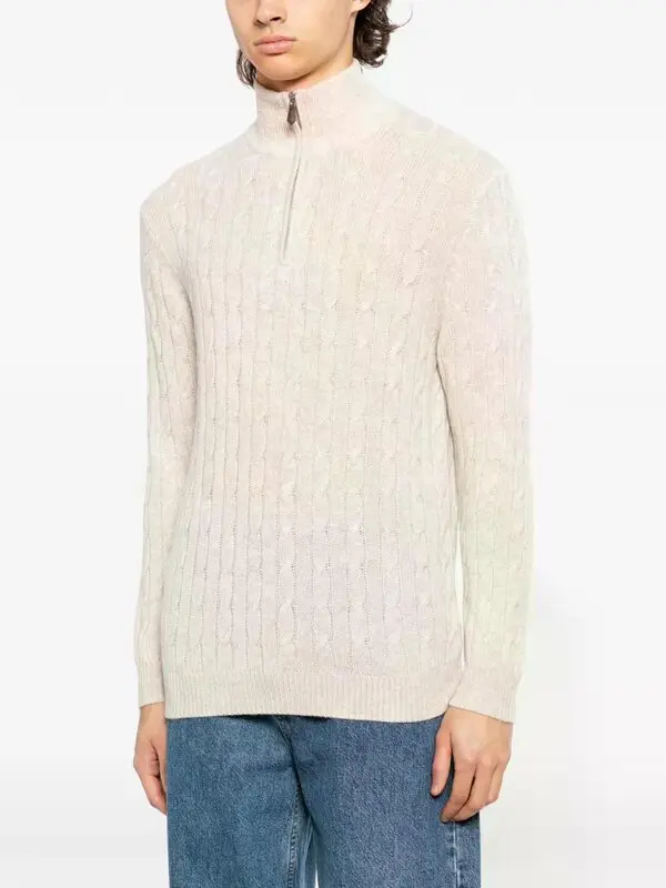 N.peal Albermarle Half Zip Sweater