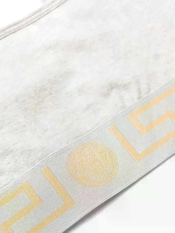 Versace Medusa-jacquard Jersey Bra - Grey