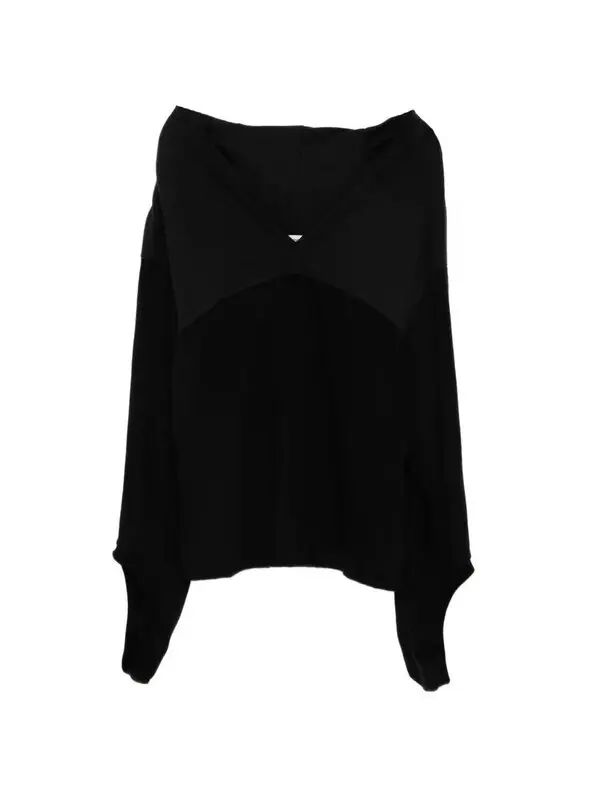 Undercover V-neck Panelled T-shirt - Black