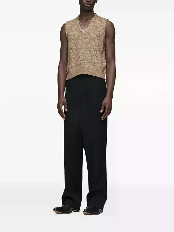 MAISON MARGIELA Virgin Wool Belted Trousers