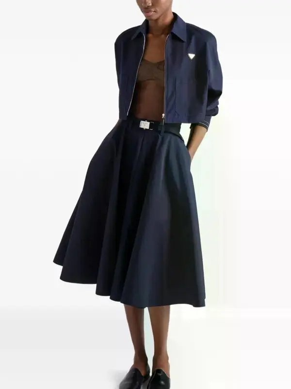 Prada Midi Skirt With Buckled Belt