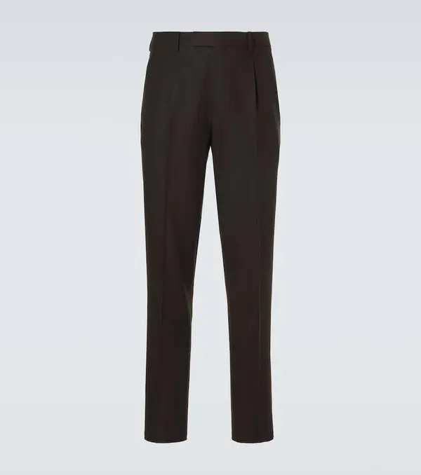 Zegna Cotton Straight Leg Trousers