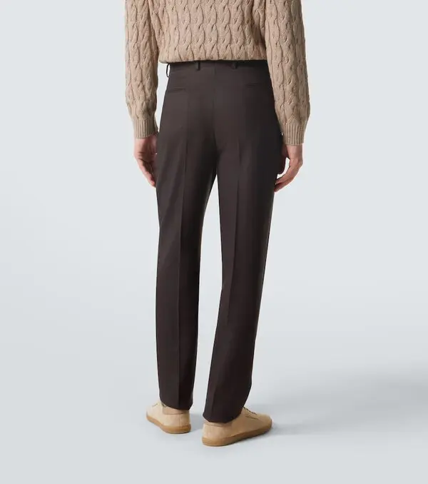 Zegna Cotton Straight Leg Trousers