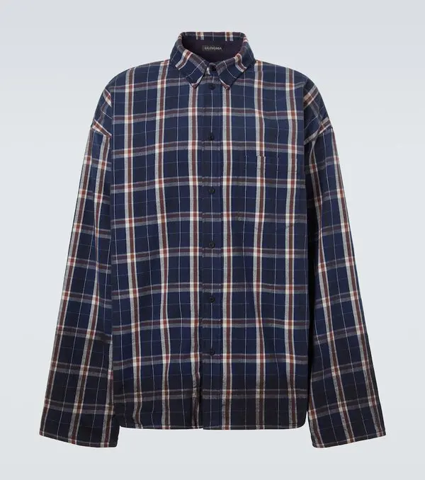 Balenciaga Reversible Flannel And Fleece Shirt