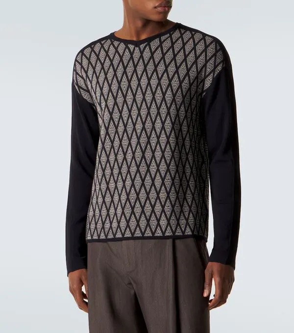 Giorgio Armani Wool & Cashmere Jacquard Sweater