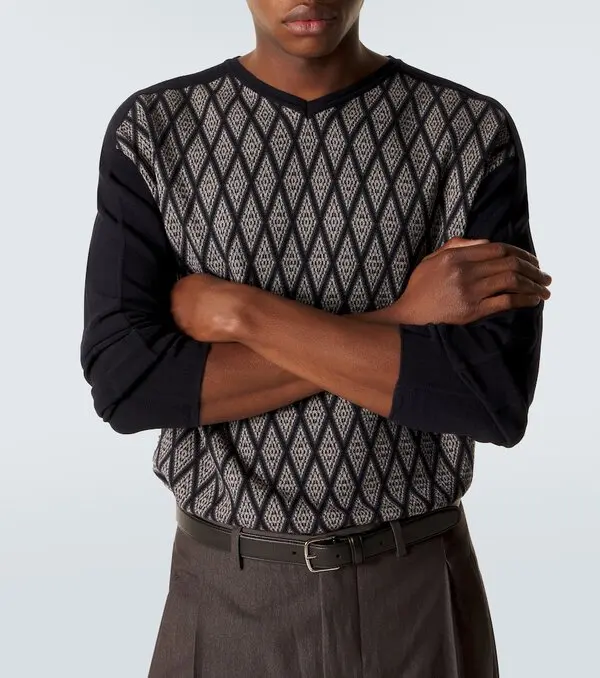 Giorgio Armani Wool & Cashmere Jacquard Sweater