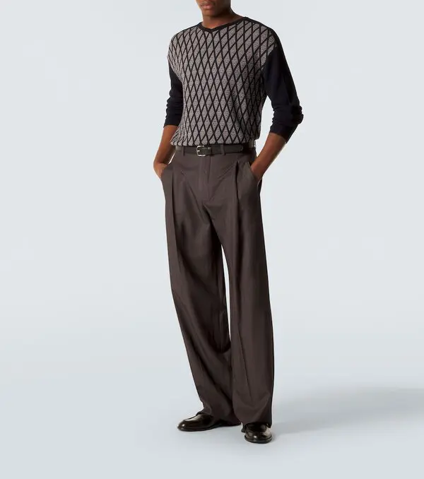 Giorgio Armani Wool & Cashmere Jacquard Sweater