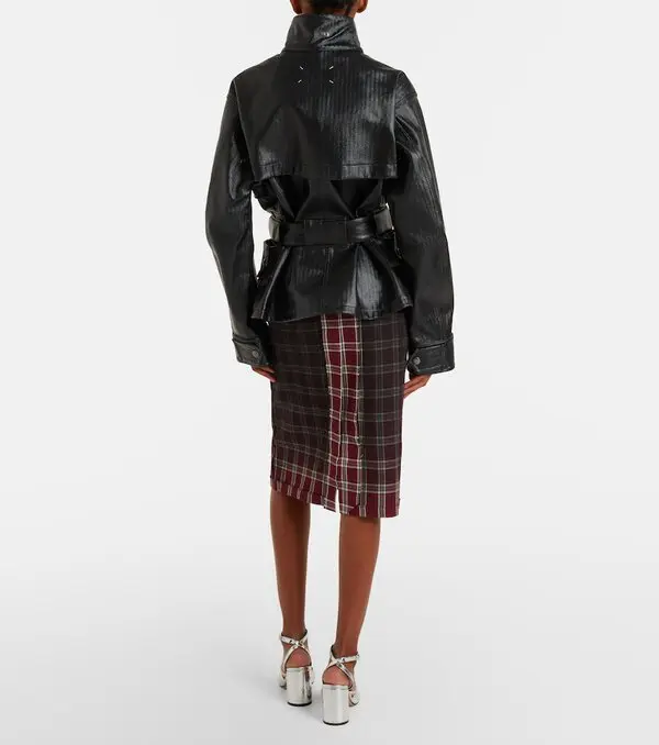 MAISON MARGIELA Checked Pencil Skirt