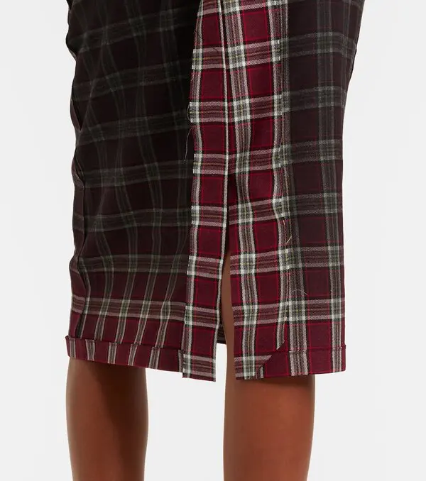 MAISON MARGIELA Checked Pencil Skirt