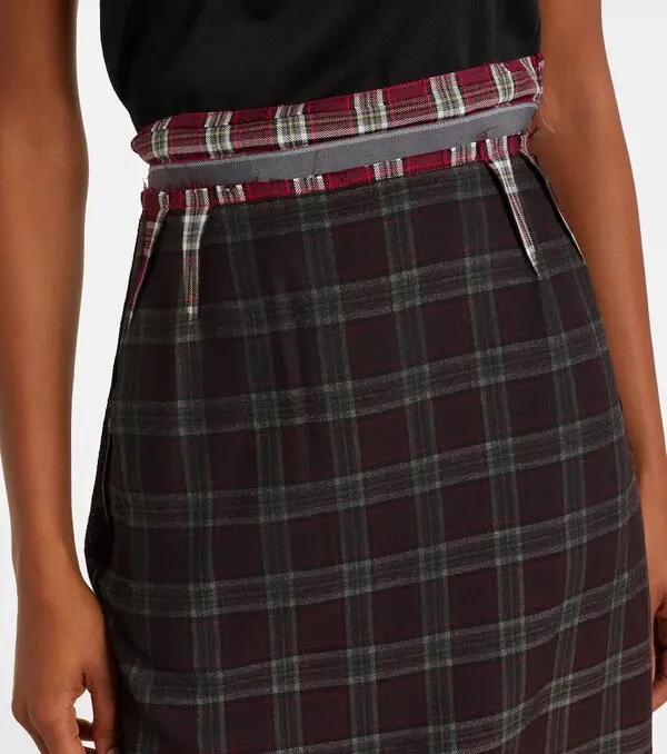MAISON MARGIELA Checked Pencil Skirt