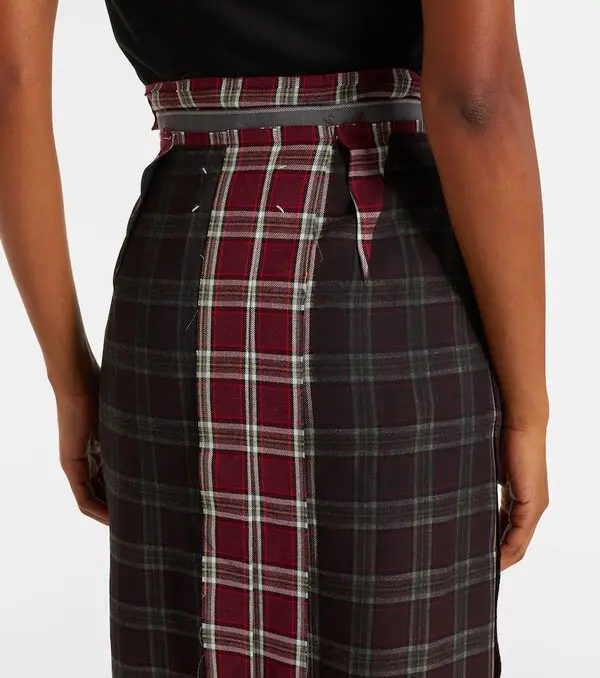 MAISON MARGIELA Checked Pencil Skirt