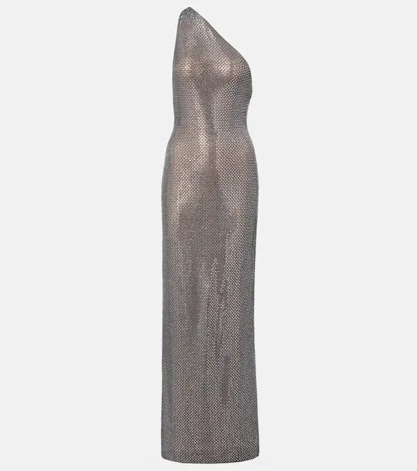 SELF-PORTRAIT Embellished One-shoulder Gown