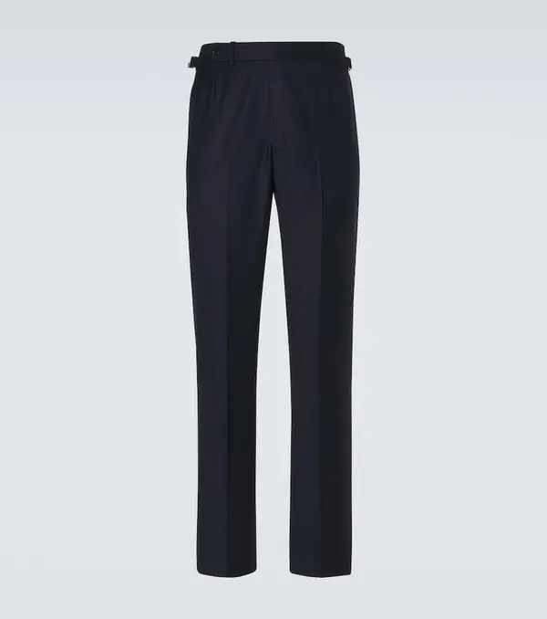 Dunhill Wool Slim Fit Trousers - Blue