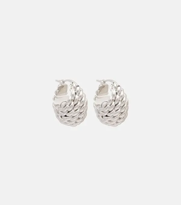 TOTEME Rope Hoop Earrings - Silver