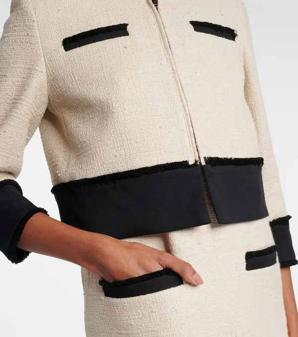 Max Mara Pagaia Cotton And Linen-blend Jacket - Beige