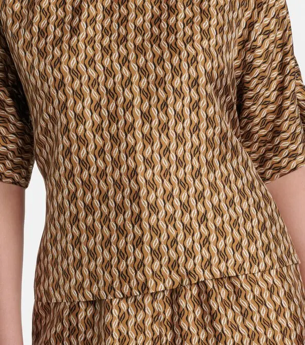 Max Mara Nordica Printed Silk Blouse